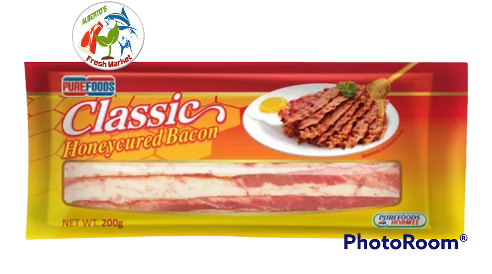 PUREFOODS CLASSIC HONEYCURED BACON 200 grams – Alberto's Fresh Market